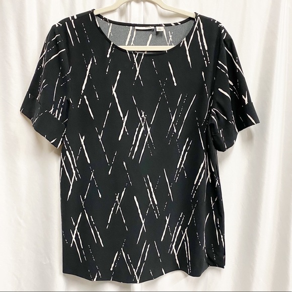 Halogen | Tops | Halogen Black White Blouse | Poshmark